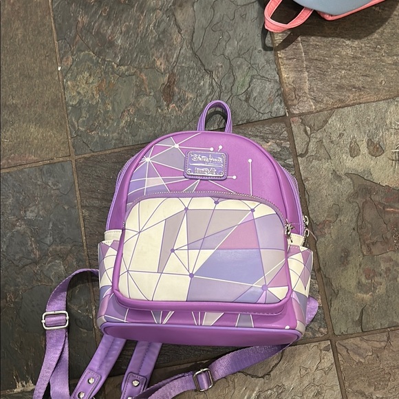 Loungefly | Bags | Loungefly Purple And White Backpack With Modern ...